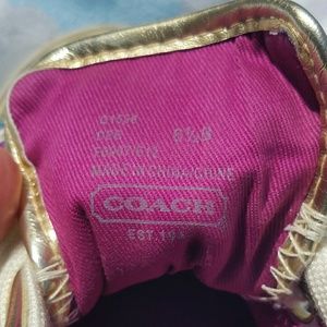 Coach | Shoes | Gold Multi Coach Tennis Shoes | Poshmark